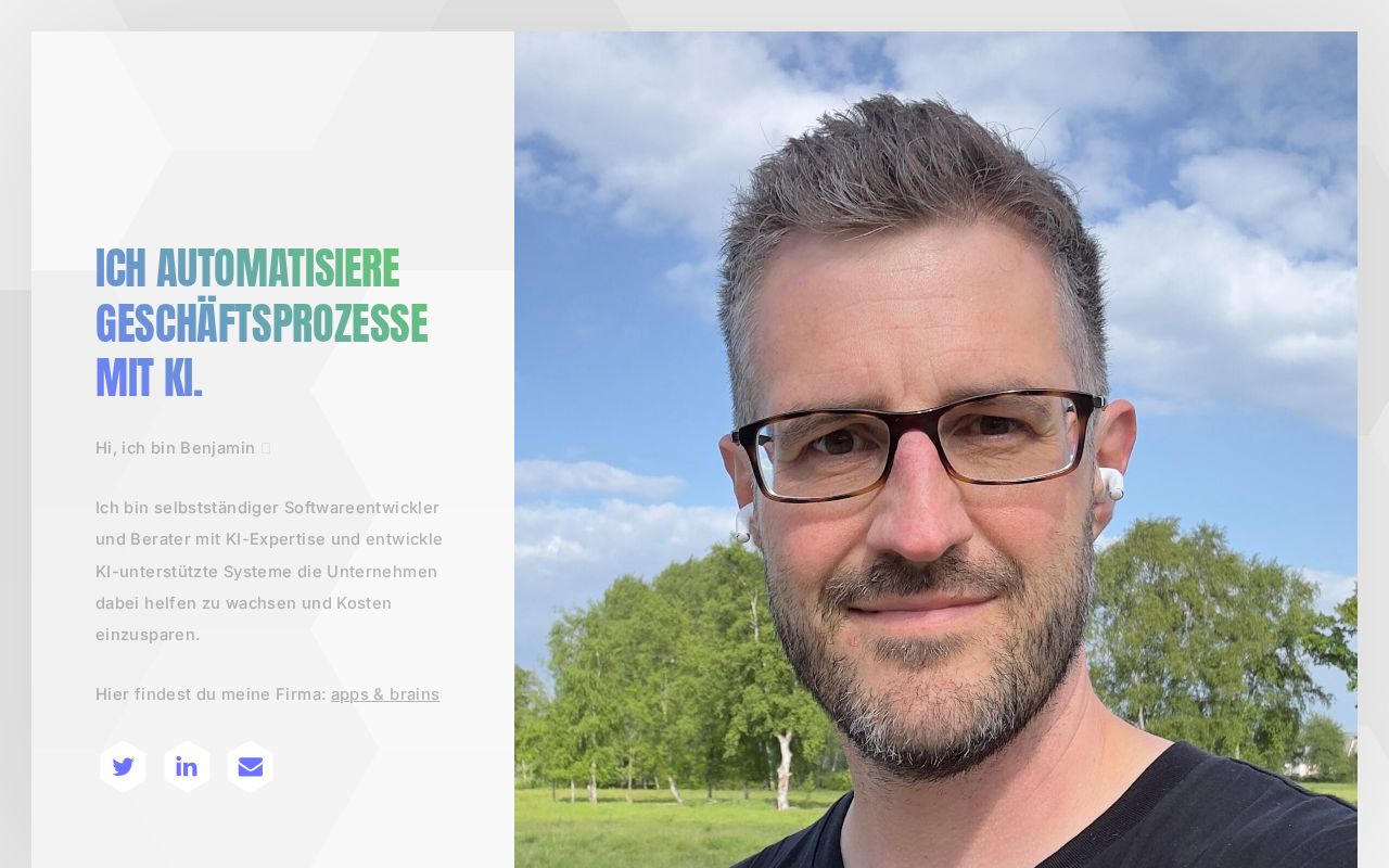 Benjamin Behr - AI consulting, software development and solopreneur